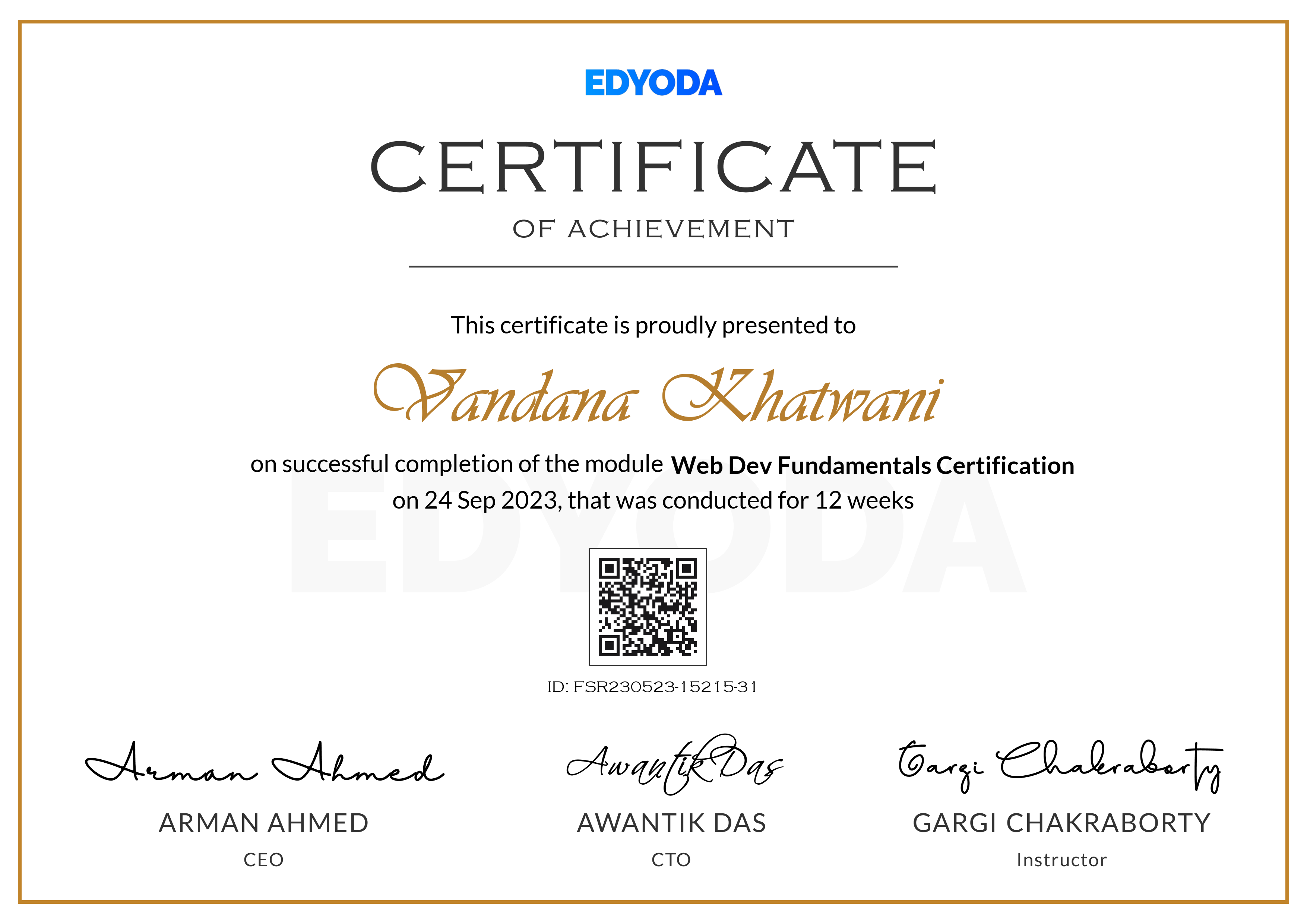 Vandana Khatwani - Hidden Talent | LinkedIn